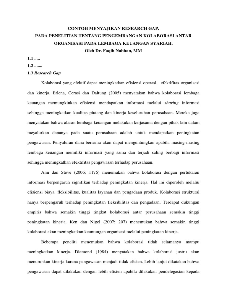 Contoh Menyajikan Research Gap | PDF