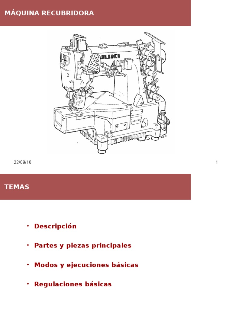 Partes Y Funciones De La Recubridora Pdf Hogar Jardinería Y Bricolaje