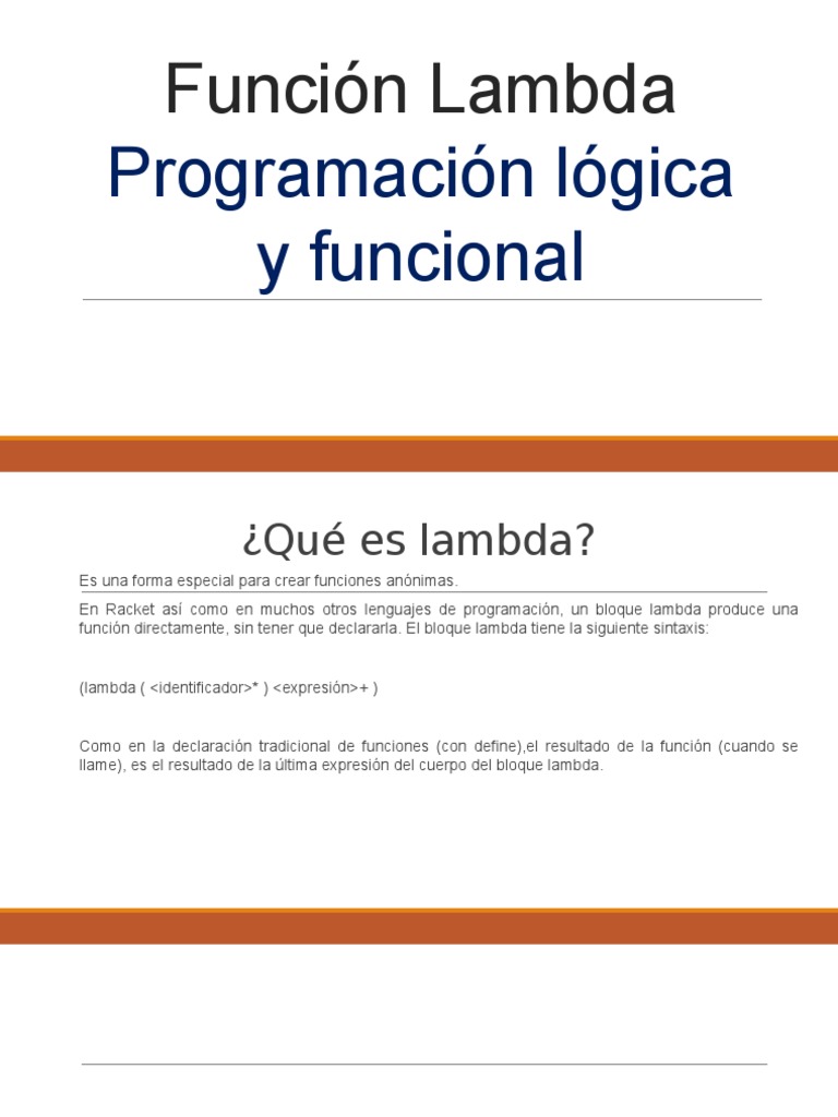 Función Lambda | PDF