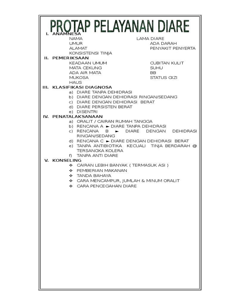 Protap Diare | PDF