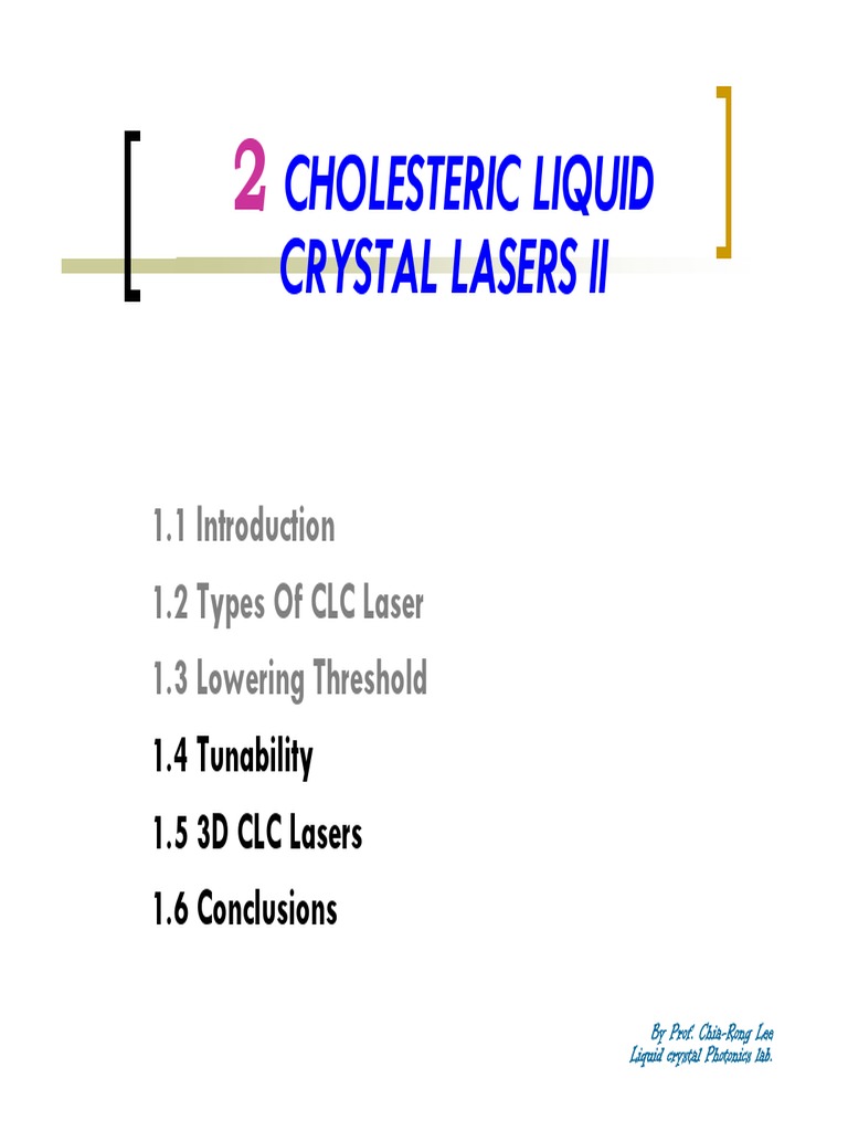 CH2 Liquid Crystal Lasers II 2014 Page 56 | PDF | Liquid Crystal | Laser