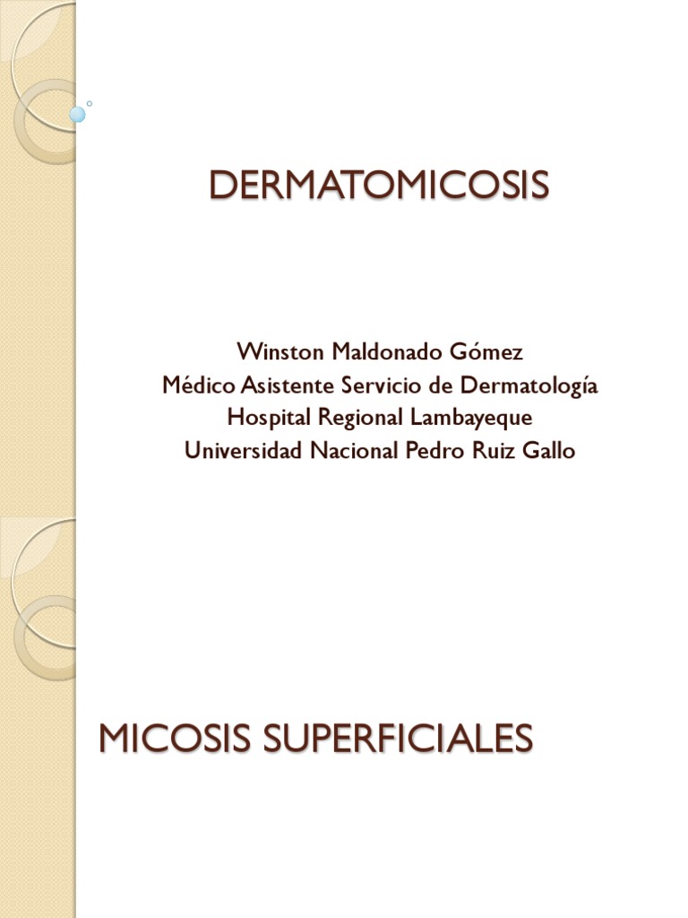 Dermatomicosis Maldonado | PDF | Hongo | Medicina CLINICA