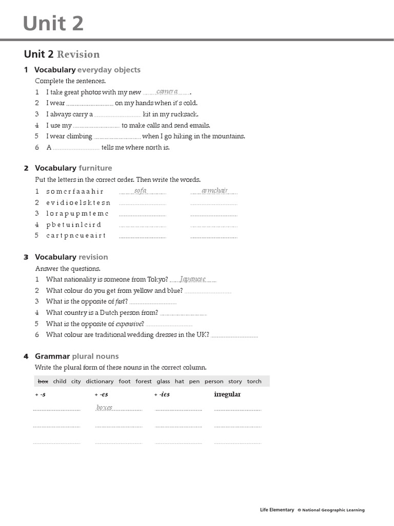 Ele Unit2 Revision | PDF | Language Arts & Discipline | Foreign ...