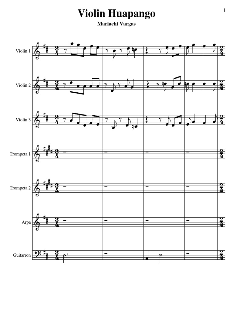Violin Huapango - Score | Musique latino-américaine