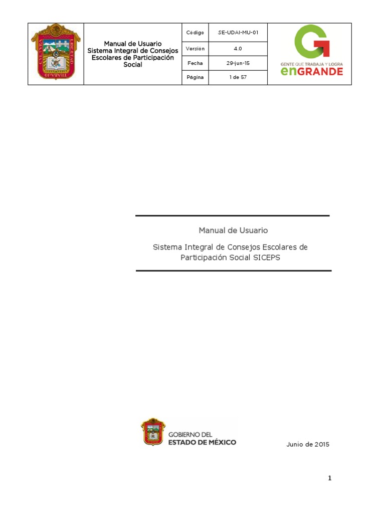 Manual de Usuario SICEPS Plataforma PDF | PDF | Programa de computadora | Programación