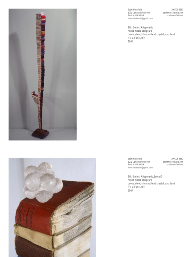 Scott Mansfield Current Work | PDF | Plastic Arts | Art Media