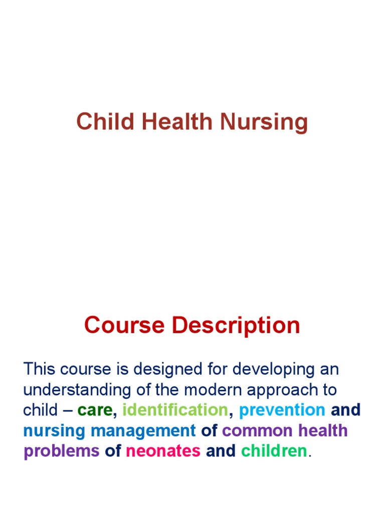 Introduction Child Health Nursing | PDF
