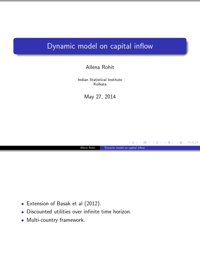 Dynamic Model of Capital Inflow Presentation | PDF | Interest ...