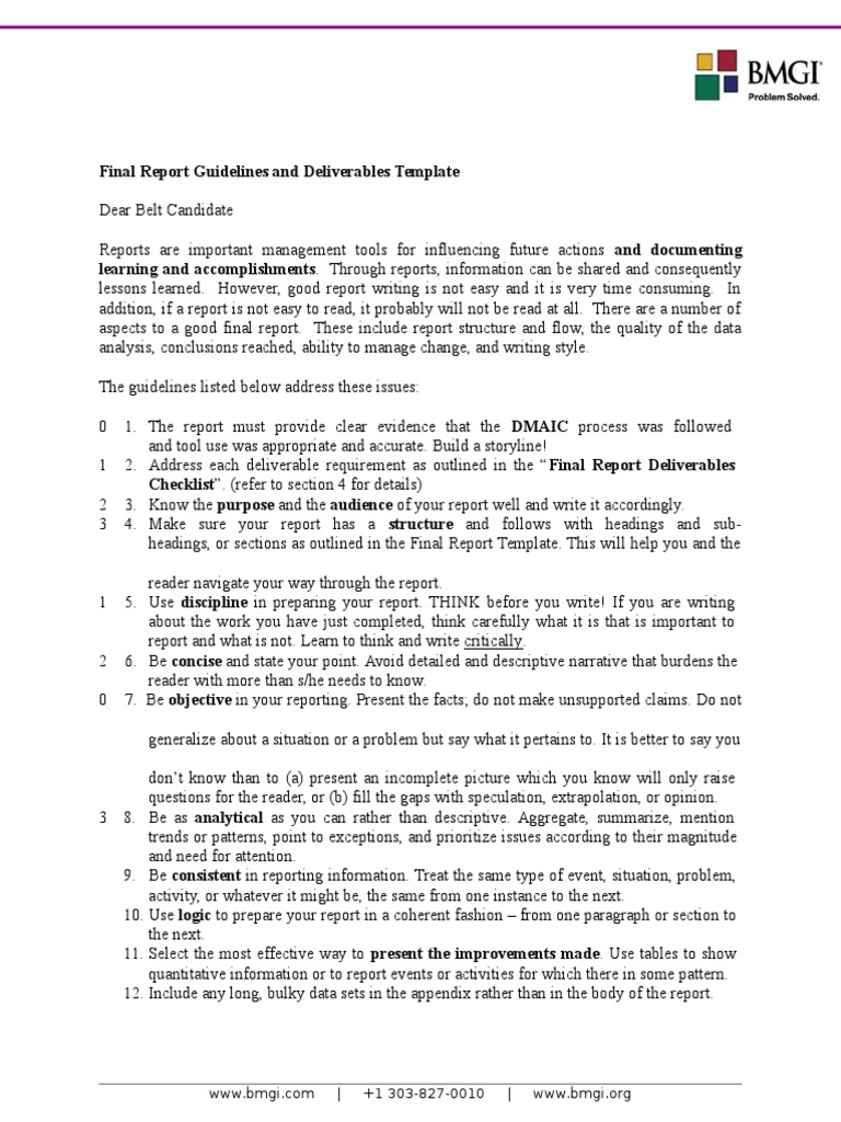 LSS Final - Report - Template | PDF | Business Process | Narrative