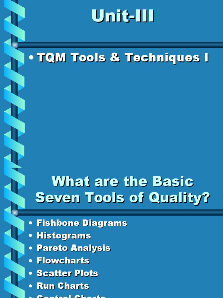 TQM's Basic Seven Quality Tools | PDF | Histogram | Scatter Plot