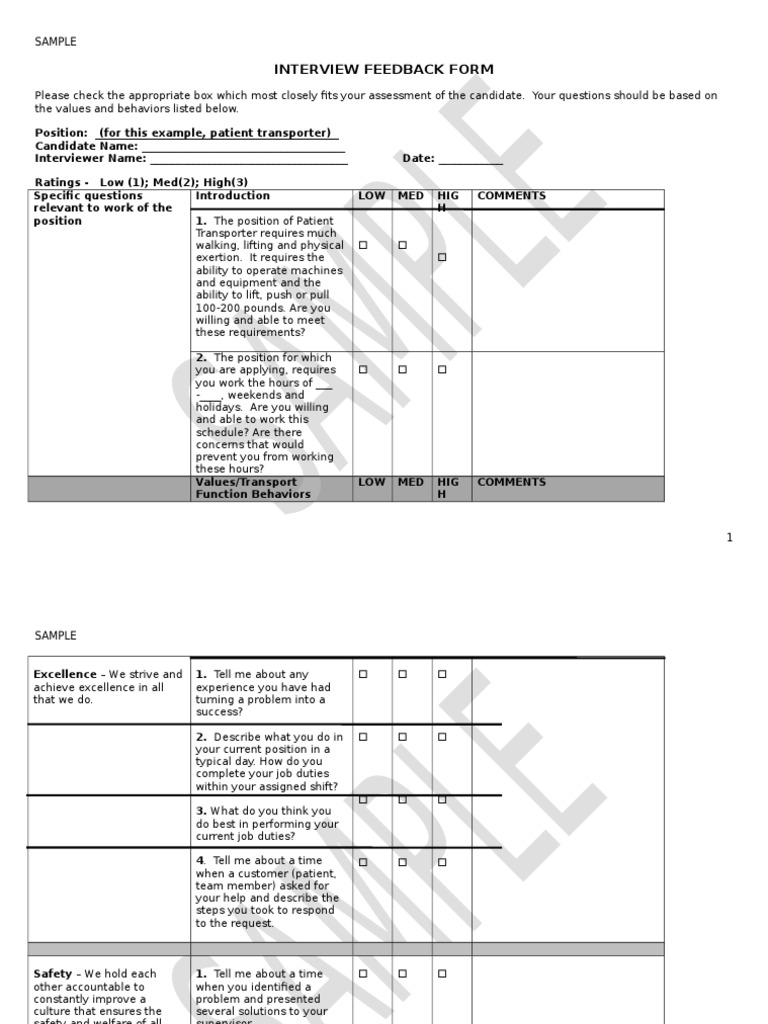 Behavior Based Interview Questions For DUHS | PDF | Integrity ...