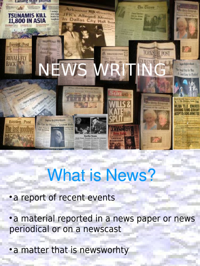 News Writing | PDF | News | Journalism