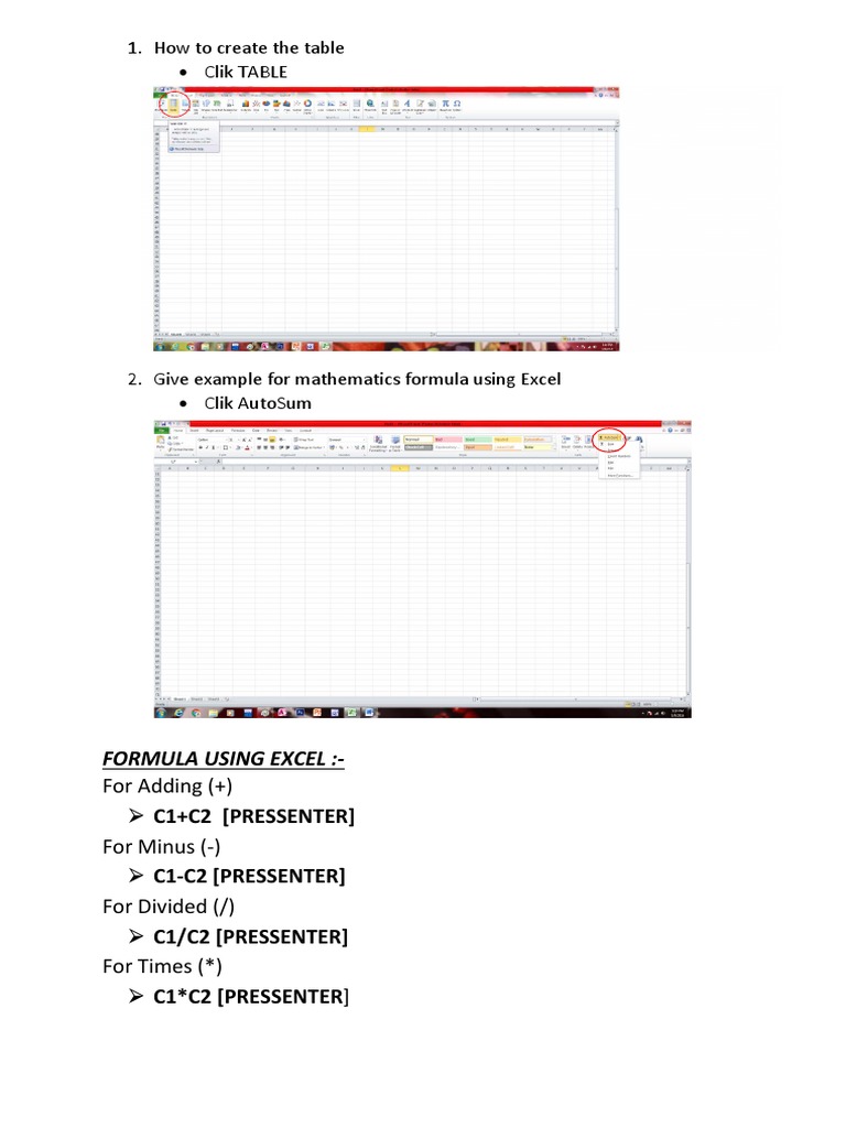 Excel Basics: Formulas & Currency Formatting | PDF