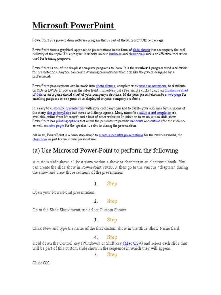 Introduction to Microsoft PowerPoint | PDF | Microsoft Power Point ...