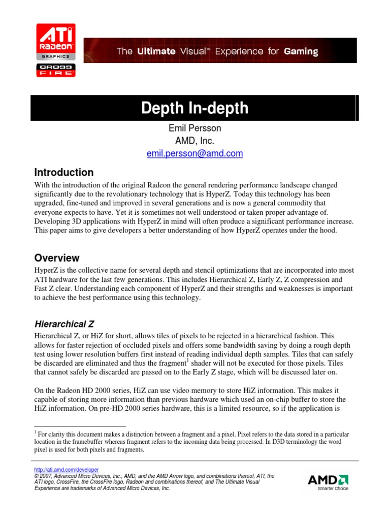 Depth in Depth | Download Free PDF | Shader | Rendering (Computer Graphics)