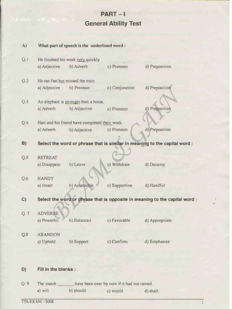 Gain: Part-I General Ability Test | PDF | Frequency Modulation | Modulation