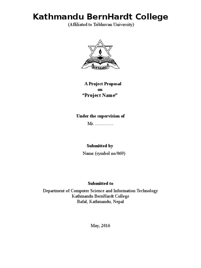 7 Sem Project Proposal Format | PDF