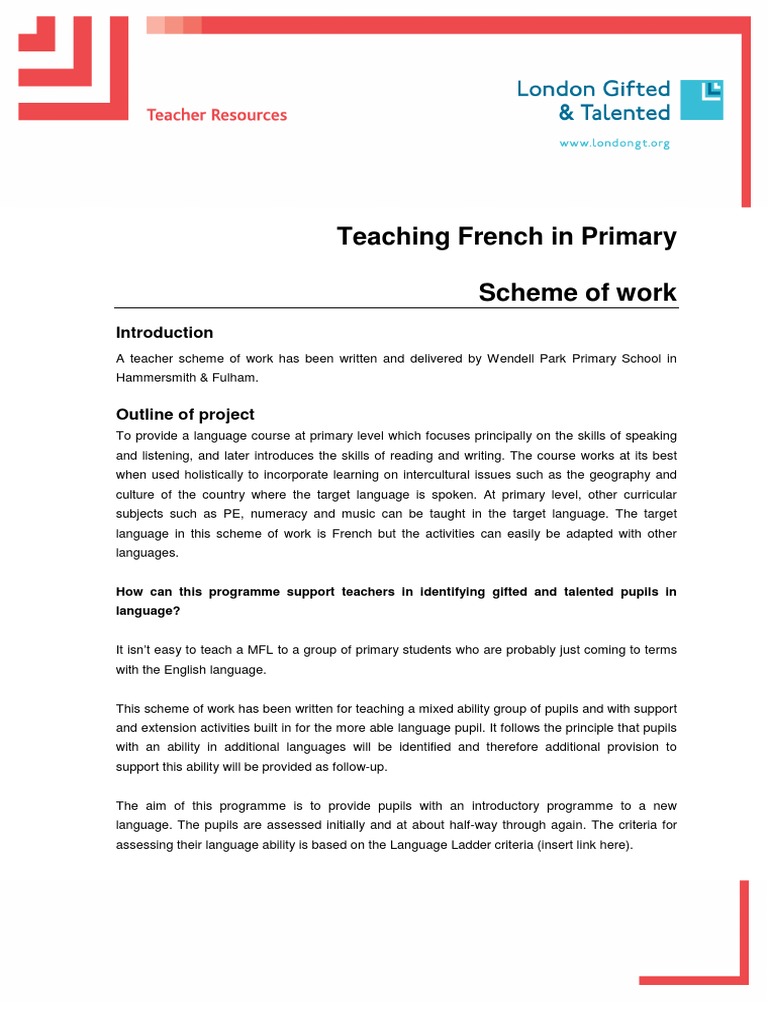 Scheme of Work | PDF | Vocabulary | Teachers