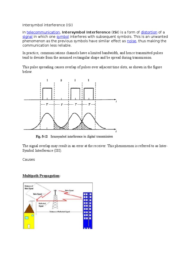 Intersymbol Interference | Radio | Wireless | Free 30-day Trial | Scribd