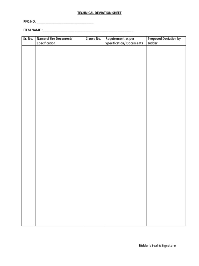 25 Technical Deviation | PDF