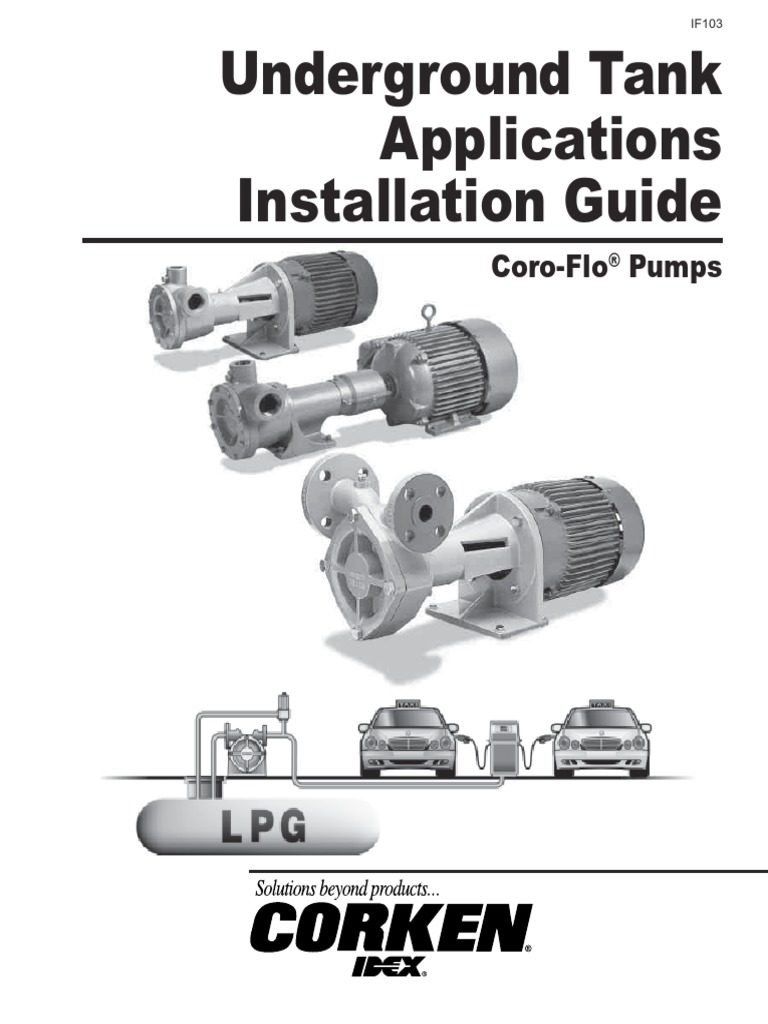 Corken Underground Tank Installation Guide | PDF | Pump | Liquefied Petroleum Gas