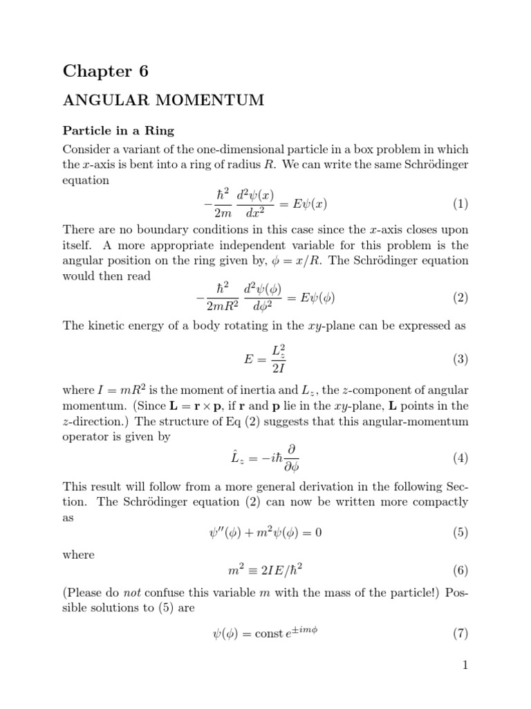 Particle in Ring | PDF | Spin (Physics) | Coordinate System