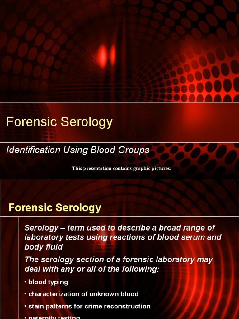ForensicSerology (Student Version) | PDF | Blood Type | Blood