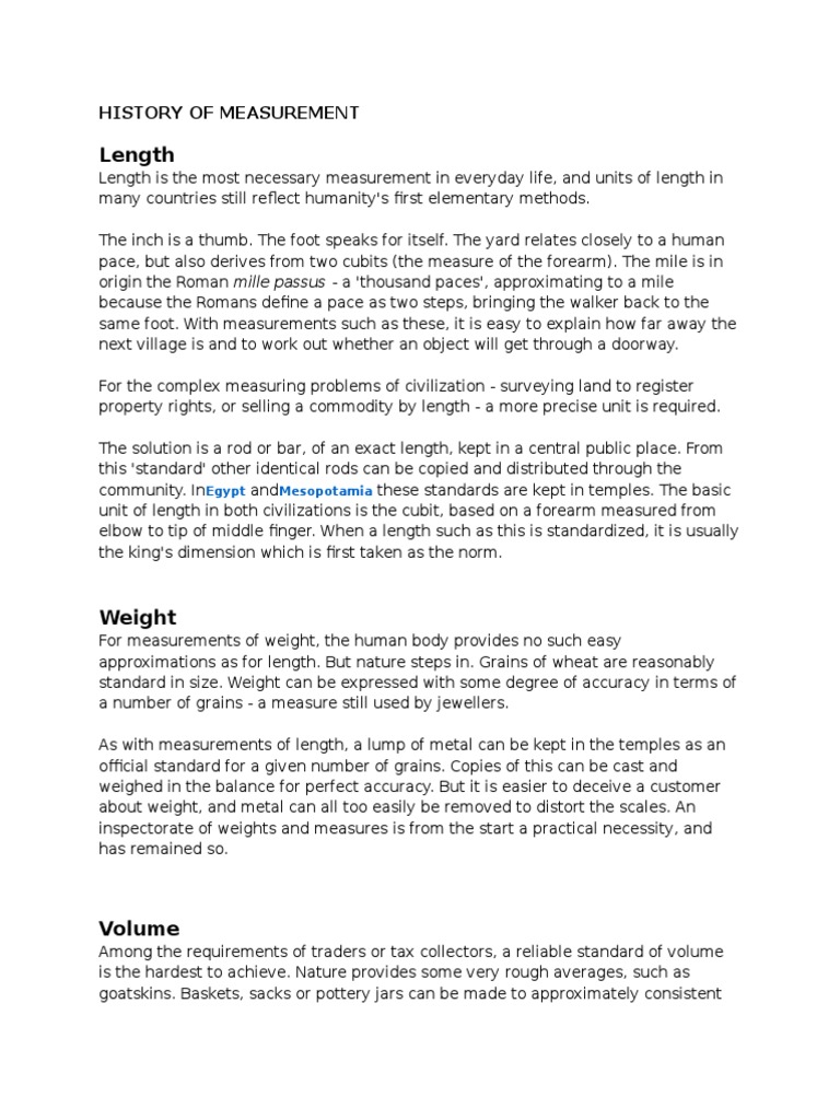 A Comprehensive History of Measurement: From Early Approximations to ...