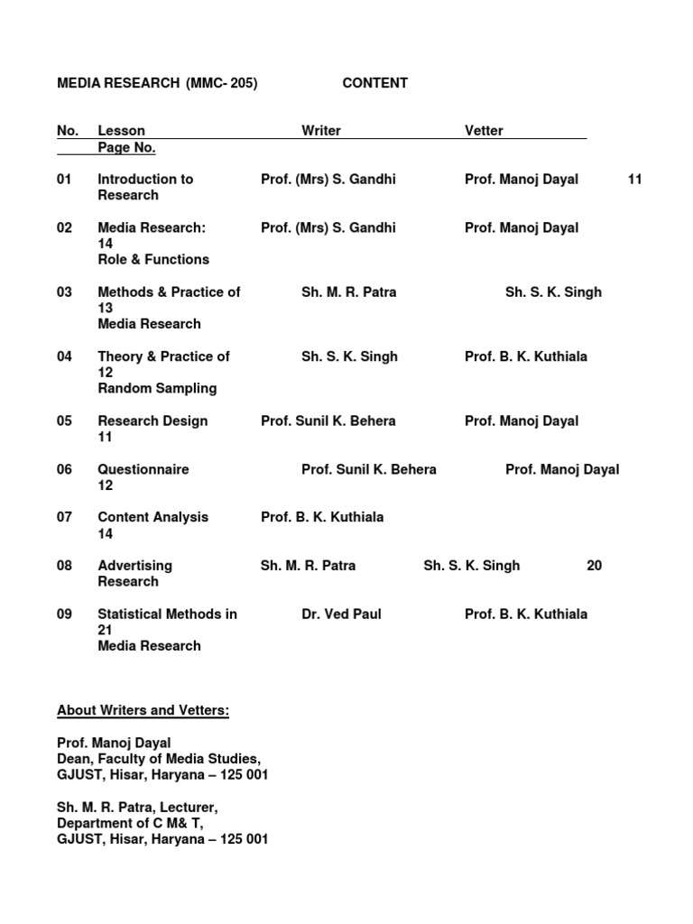 Media Research | PDF | Scientific Method | Social Science