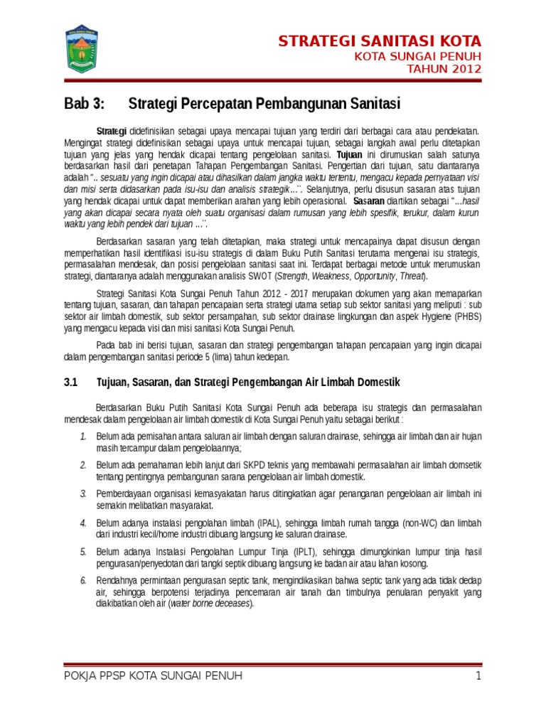 Bab 3 SSK Kota Sungai Penuh | PDF