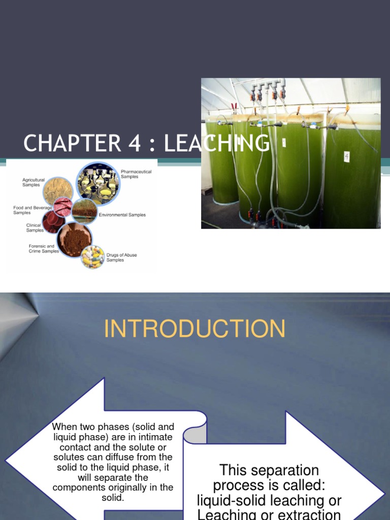 Understanding the Fundamentals of Liquid-Solid Leaching Processes | PDF ...