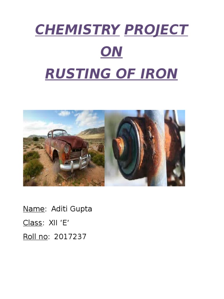 Chem Project On Corrosion | PDF