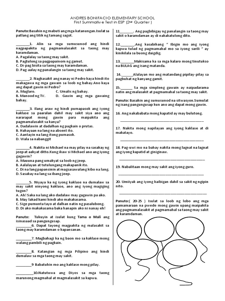 2nd Grading Summative Test | PDF