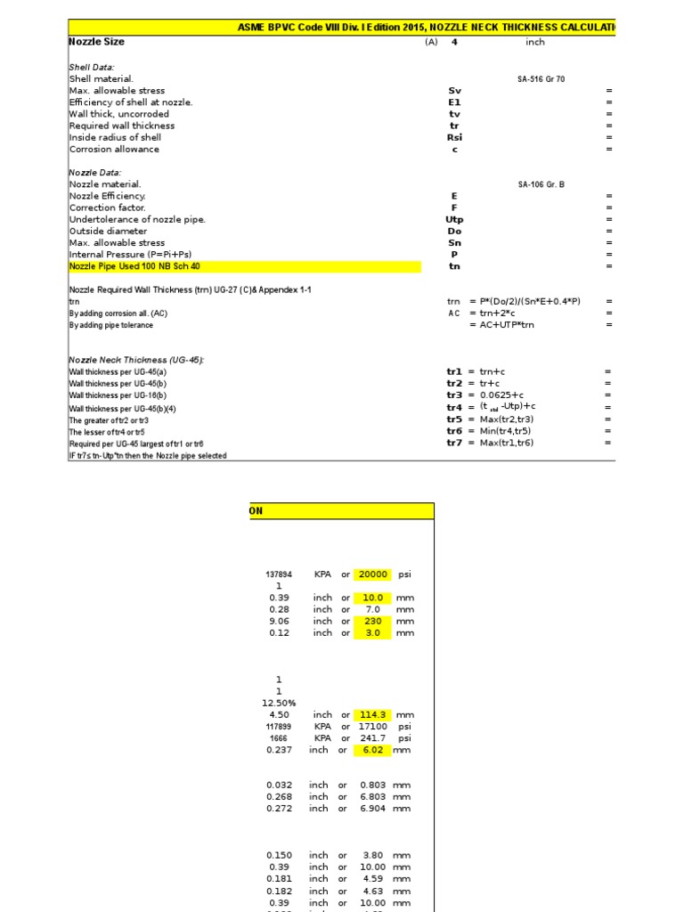 Nozzle Neck Thickness Guide | PDF | Technology & Engineering