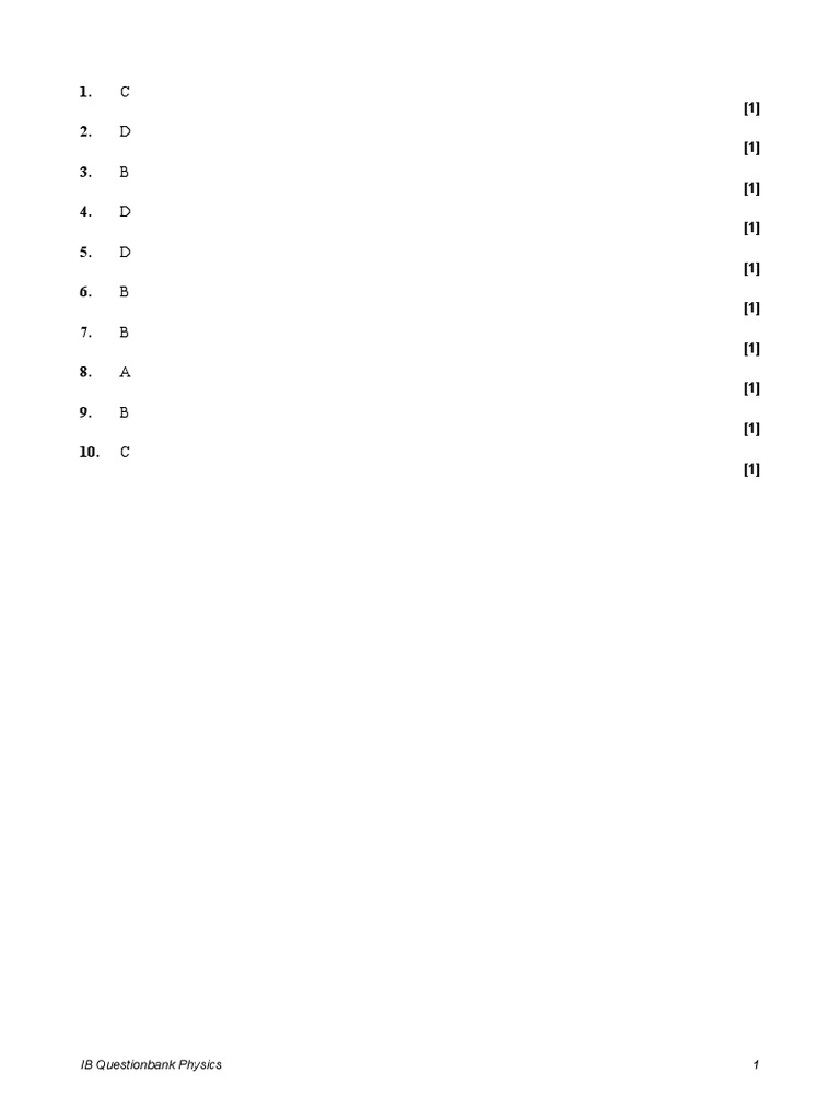 IB Physics Question Bank | PDF