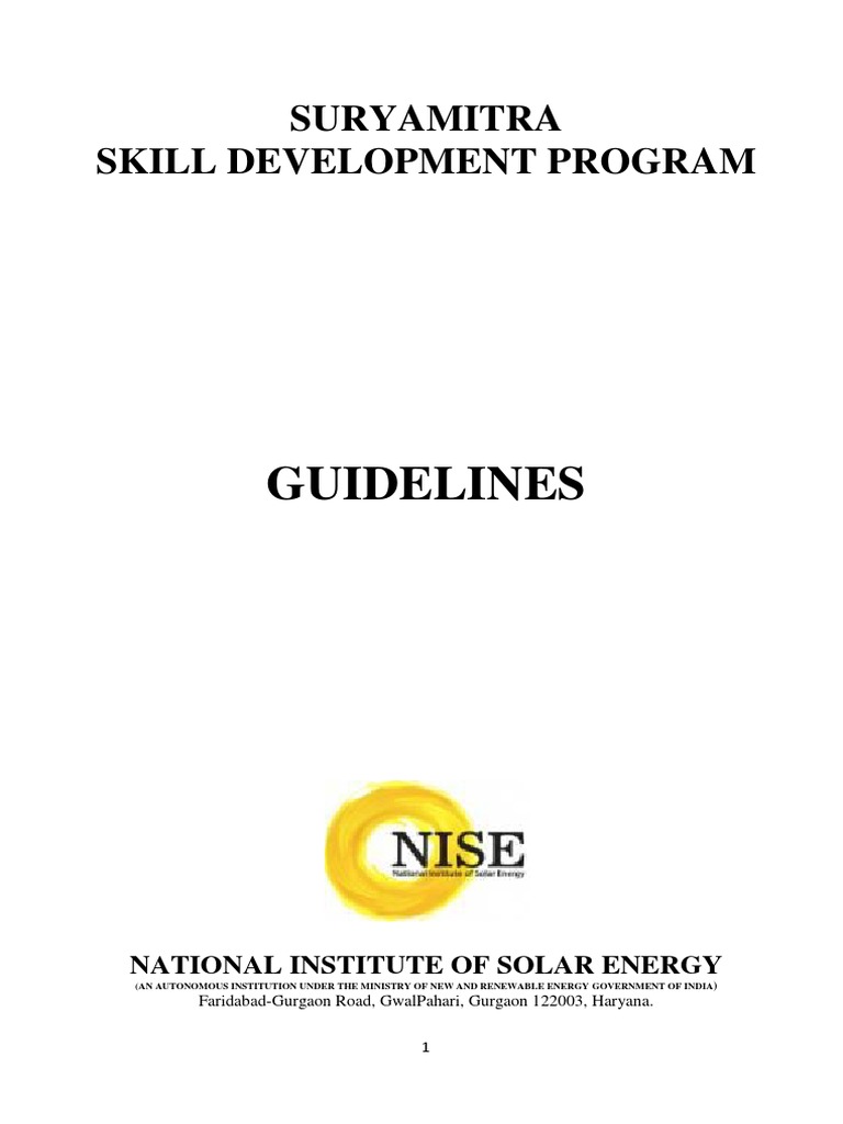 Suryamitra Solar Skill Program Guide | PDF | Photovoltaics | Power Inverter