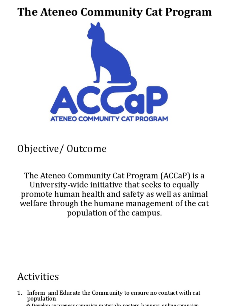 The ACCaP Presentation 2016 | PDF | Cats | Animal Welfare