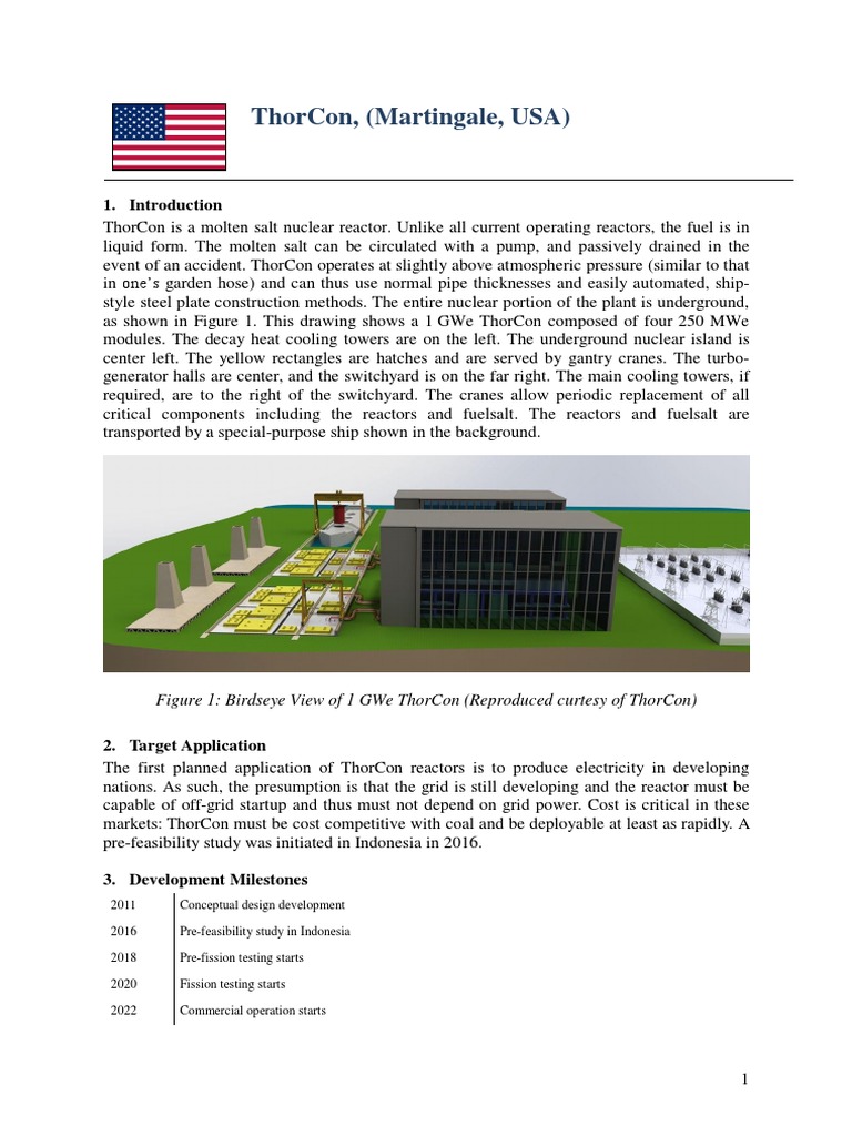 ThorCon IAEA ARIS Brochure | PDF | Nuclear Reactor | Enriched Uranium