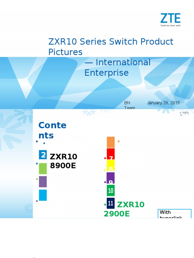 ZXR10 Series Switch Product Pictures - International Enterprise | PDF ...