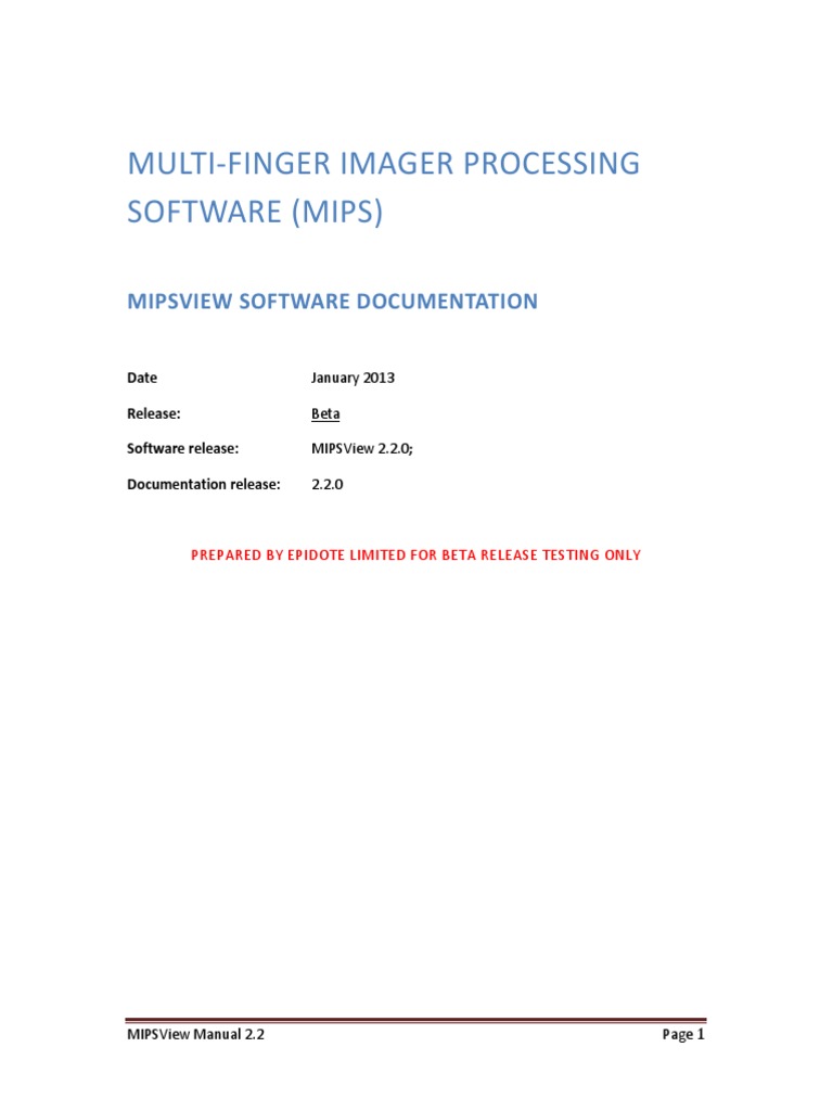 MiPs View Manual | PDF | File Format | Page Layout