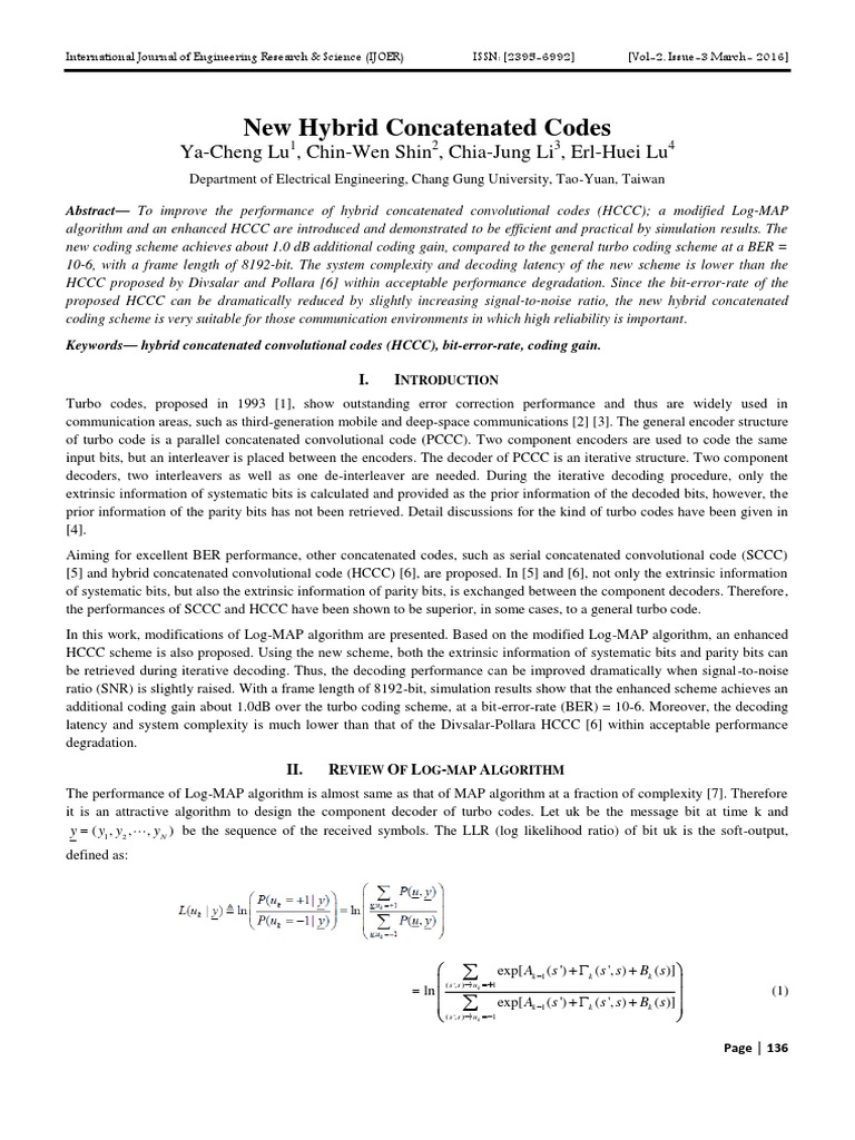 Enhanced Hybrid Concatenated Codes | PDF | Forward Error Correction | Software Development