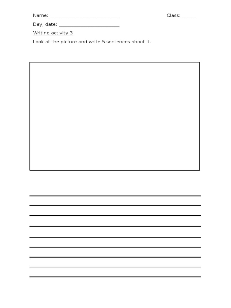 Writing Activity 3 For Kids | PDF
