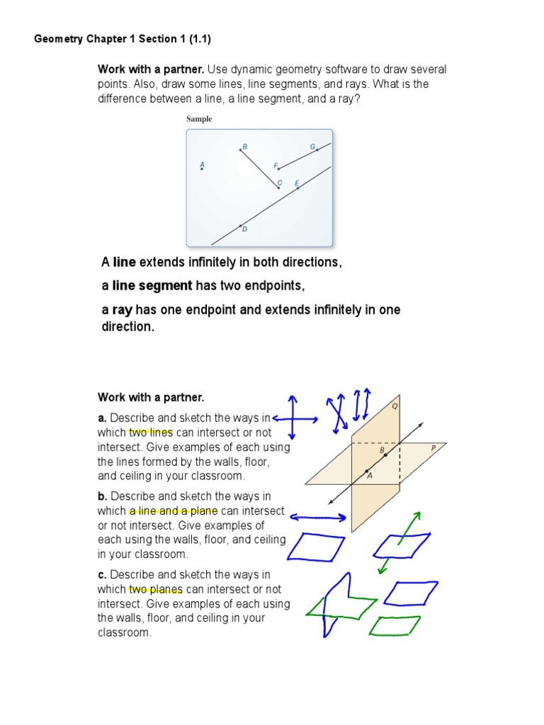 Geometry 1.1 Notes | PDF
