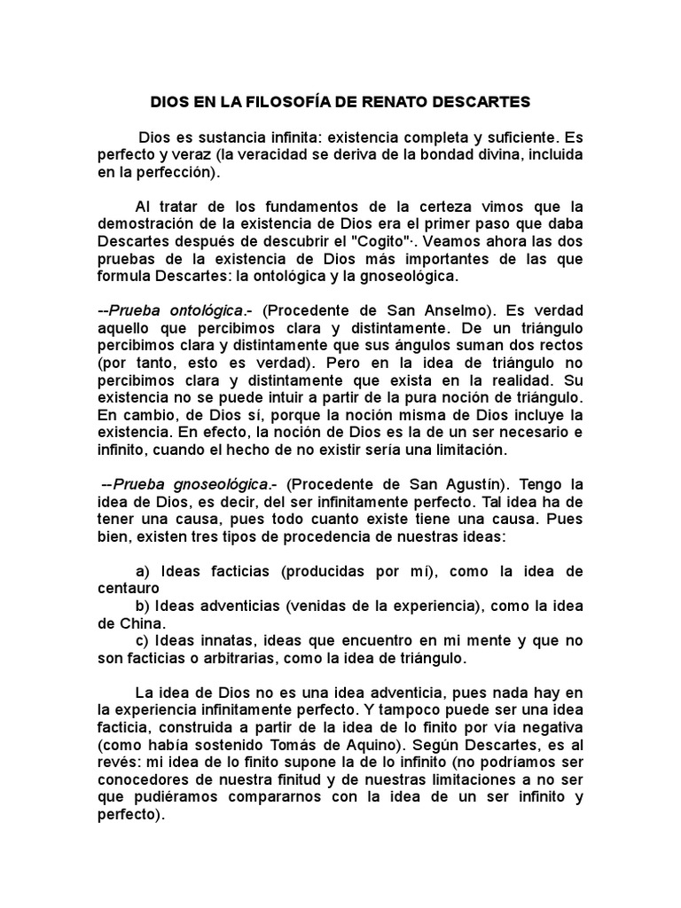 Dios en La Filosofia Moderna | PDF | Immanuel Kant | Existencia