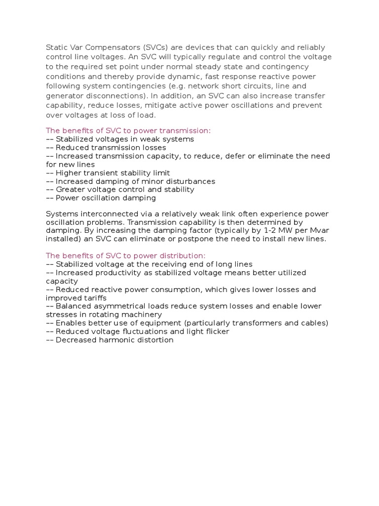 Static Var Compensators | PDF