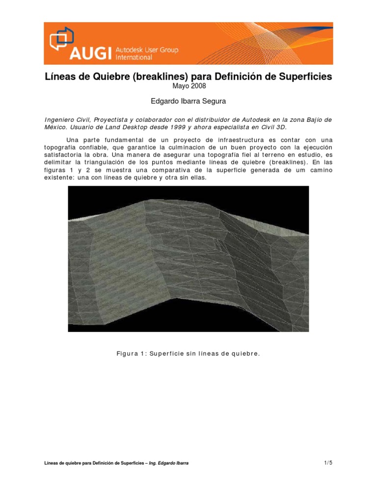Break Lines para Definir Superficies Civil 3D | Descargar gratis PDF ...