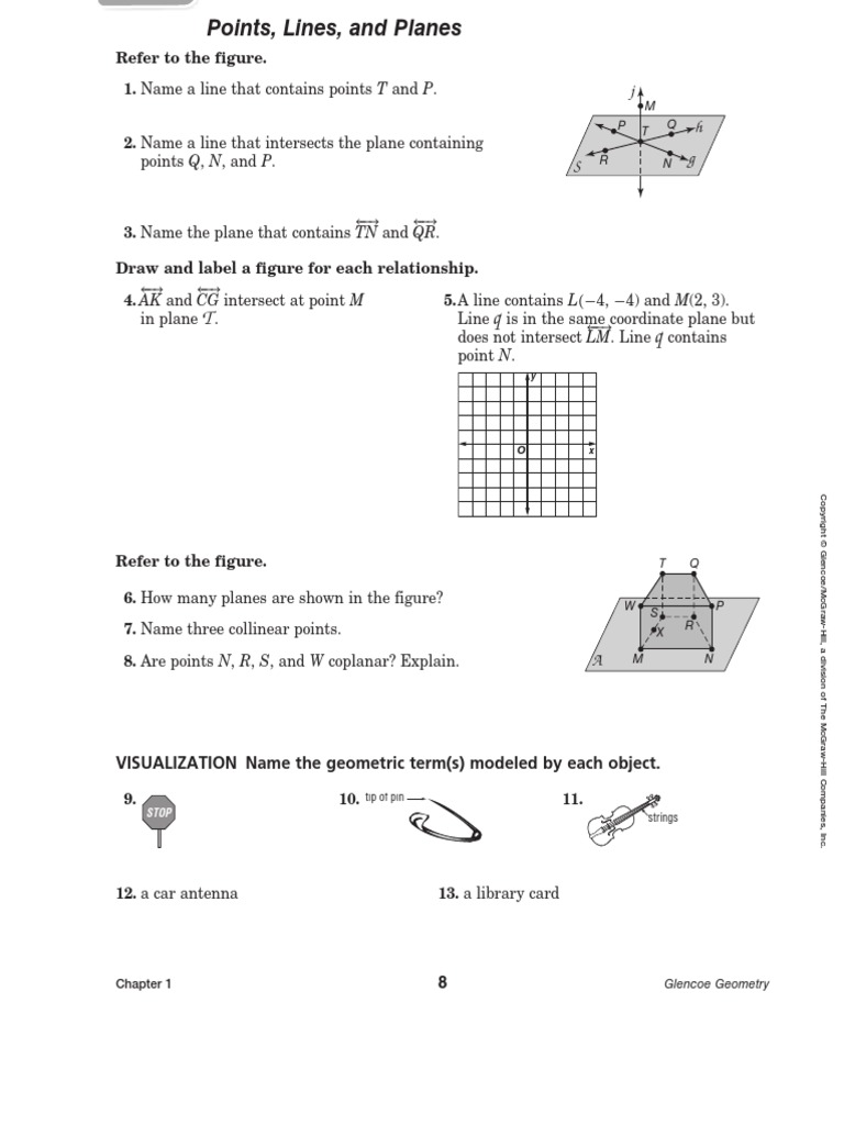 1.1 Points, Lines and Planes Practice PDF | PDF