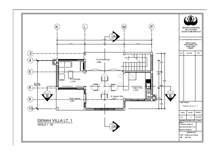 Denah Villa 1 | PDF