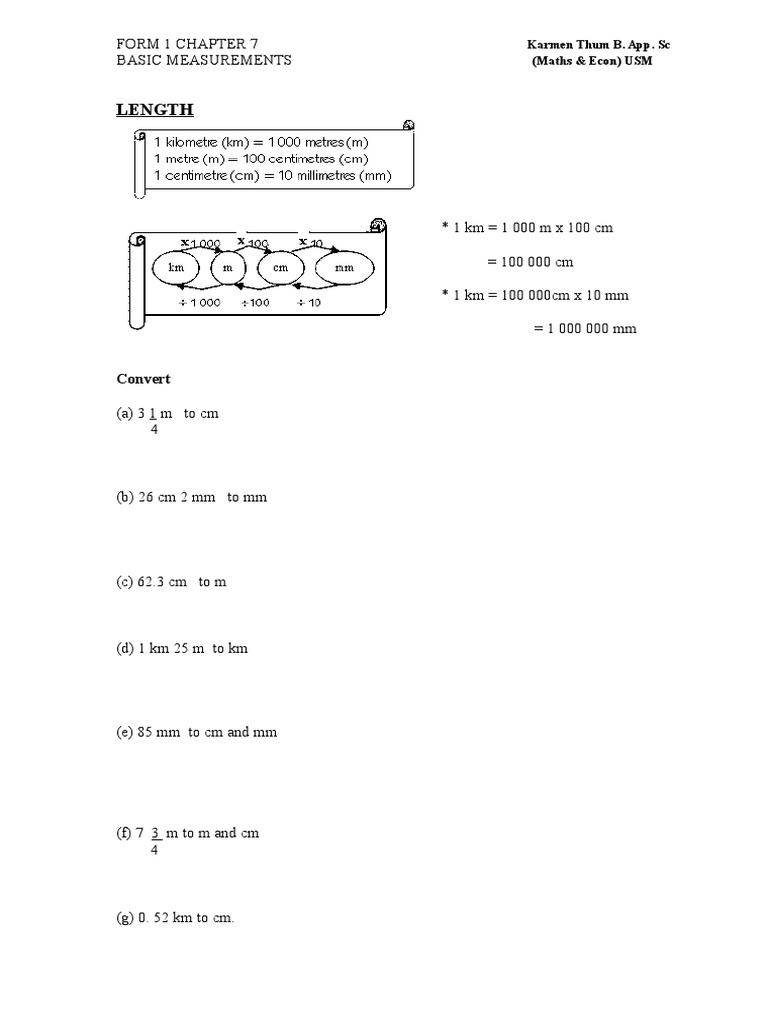 F1 Maths C8 Notes | PDF | Tonne | Kilogram