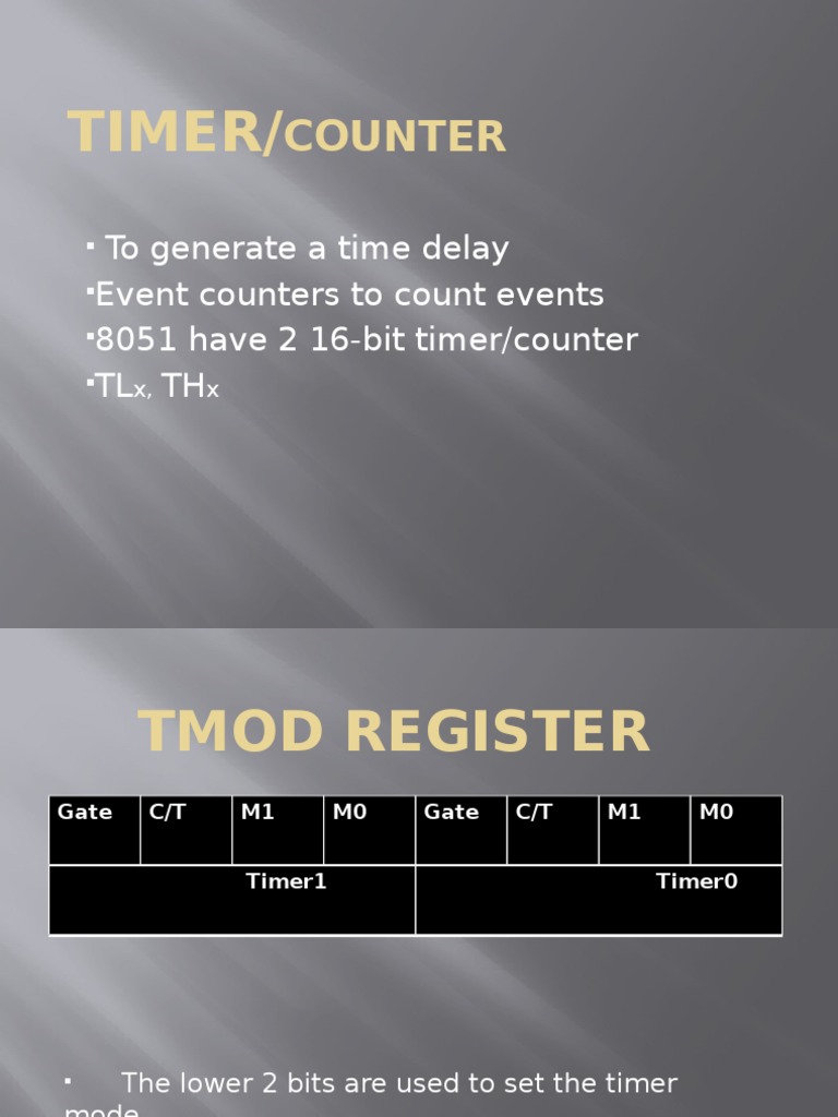 8051 Timer/Counter Programming Guide | PDF | Technology & Engineering